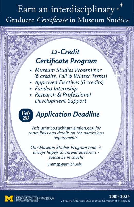 Graduate Program – Museum Studies Program, U-M Rackham Graduate School